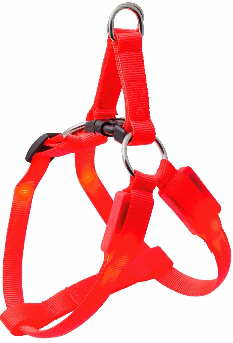 Шлейка светящаяся супер яркая V.I.Pet, красная, 15 мм х 40 см (1 шт)