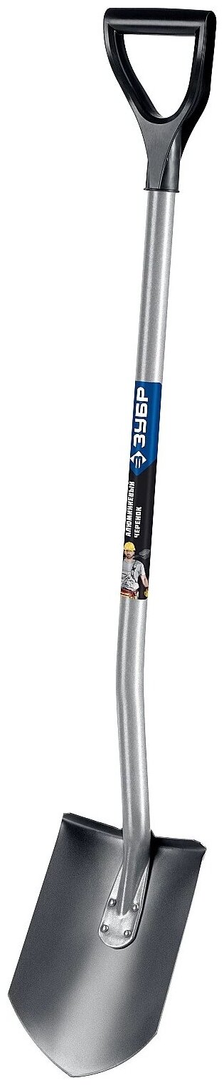 Лопата "титан" штыковая с эргономичным алюминиевым черенком, ЗУБР Профессионал