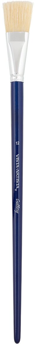 VISTA-ARTISTA Gallery 30012-12 кисть из щетины плоская длинная ручка №12 для художников
