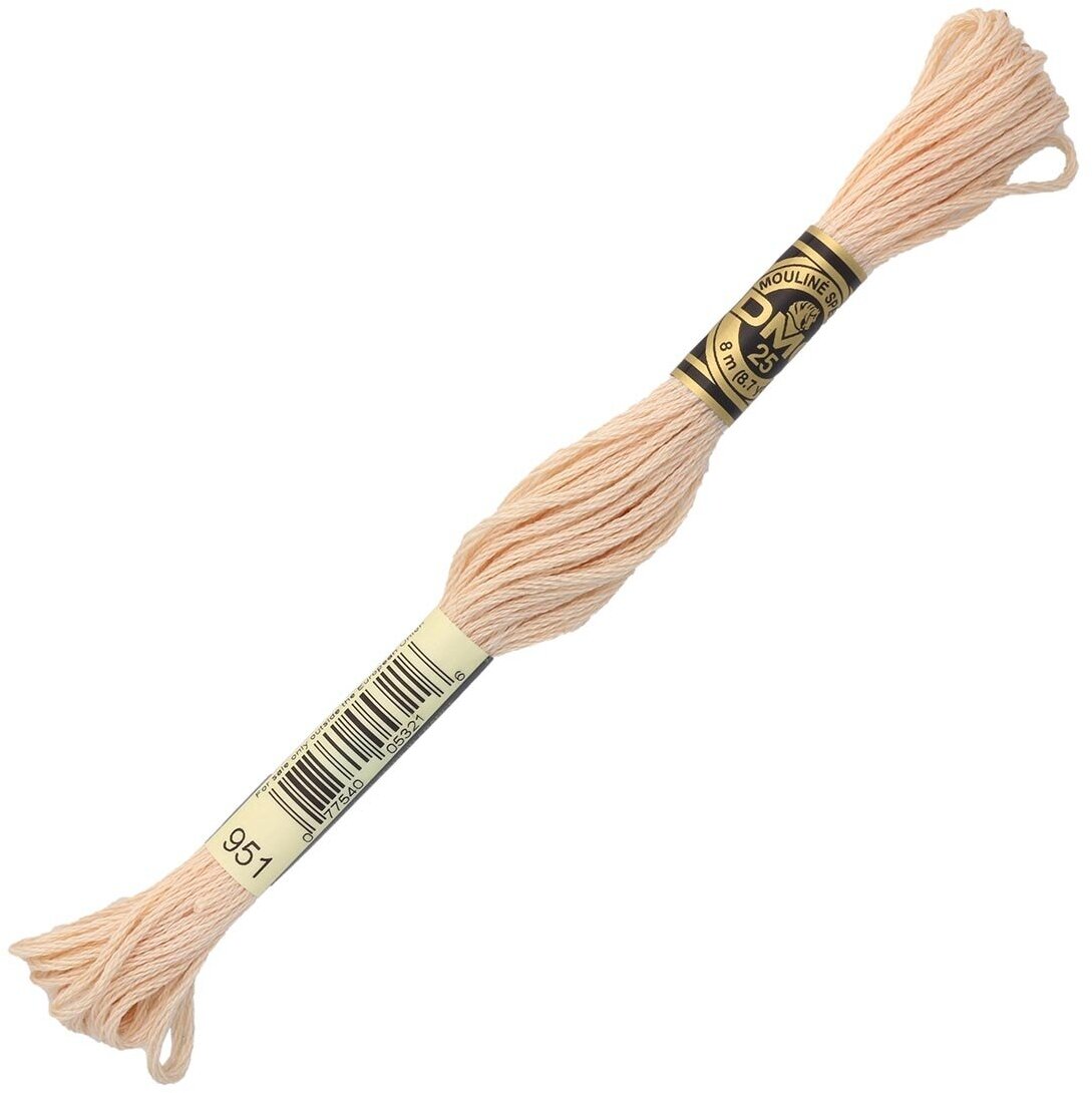 Мулине одноцветный набор DMC 117, мерсеризованный хлопок, 8 м (951), 12 шт