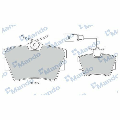 Комплект задних тормозных колодок Mando MBF015023 для Fiat TALENTO 296, TALENTO C ; Nissan INTERSTAR X70, INTERSTAR C ,
