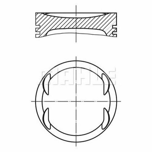 Поршень Knecht/Mahle 0040700 для Mercedes C-CLASS CL203, S203, S204, W203, W204, CLC-CLASS CL203