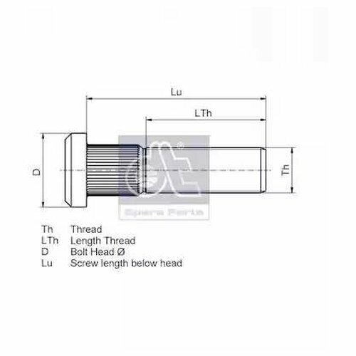 Болт колесный DT Spare Parts 265101