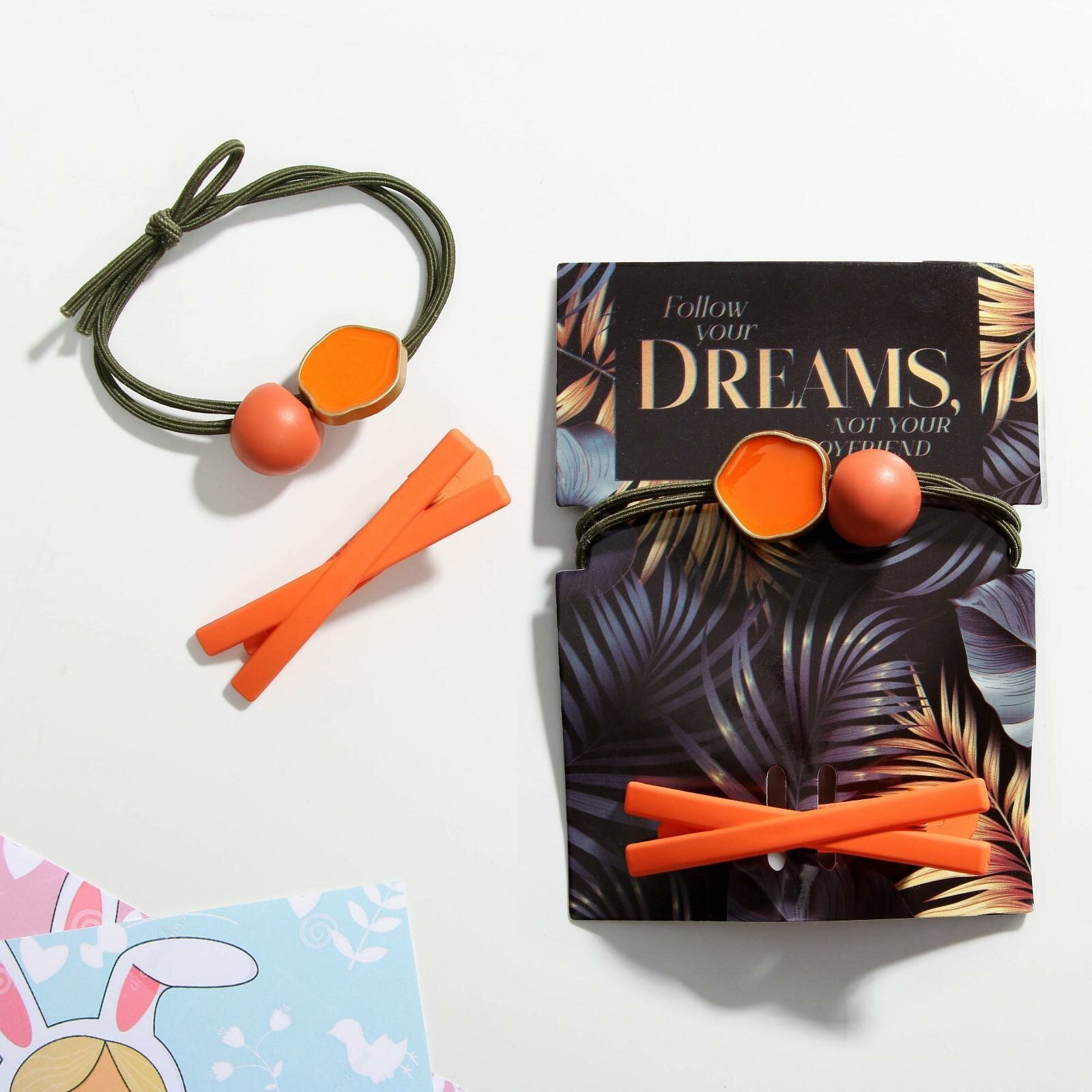 Art beauty Набор резинка и заколка "Dreams", 11 х 8 см