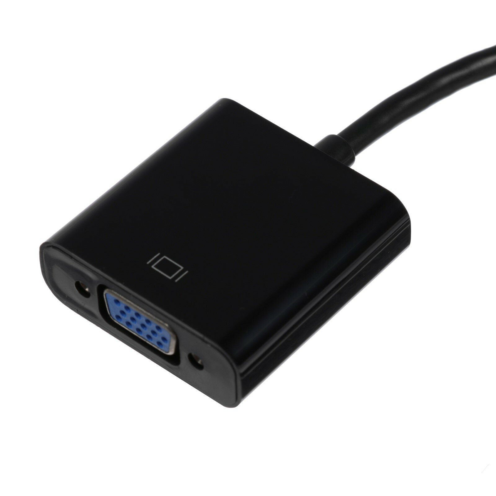 Переходник Luazon PL-001, HDMI-VGA, провод 0.2 м, чёрный — фото 1