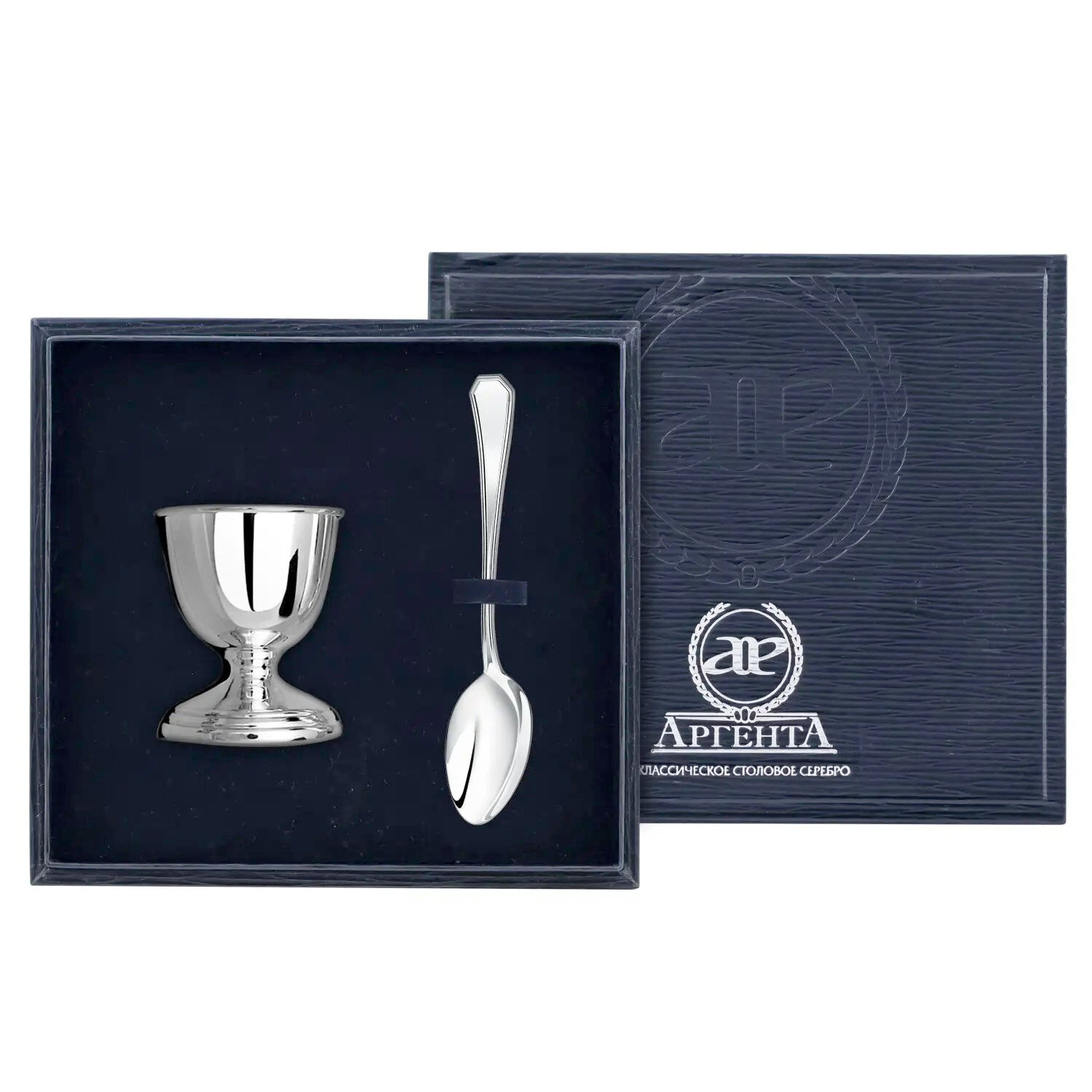 Серебряный набор для завтрака из двух предметов