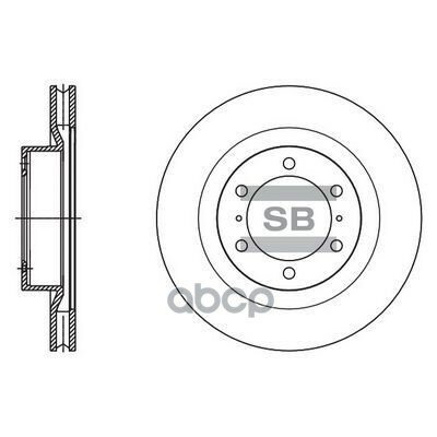Диск Тормозной Toyota Land Cruiser Prado (J150) 10- Передний Toyota 43512-60190 Sangsin brake арт. SD4090
