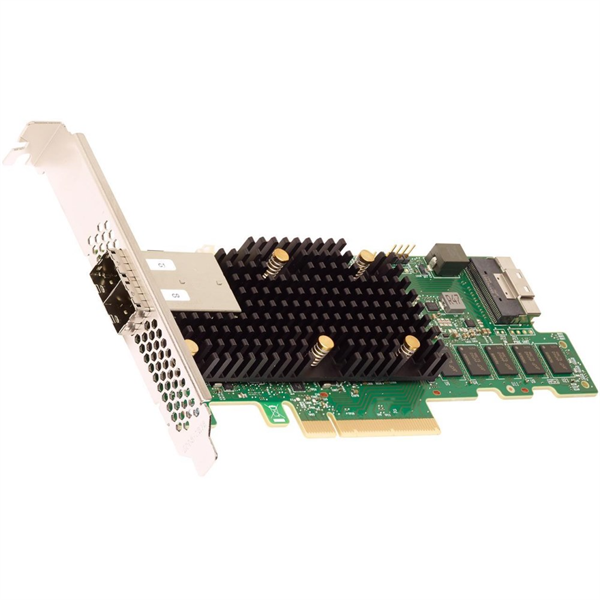 Контроллер Broadcom RAID Controller 9580-8I8E, PCIe 4.0 x8 LP, Tri-Mode SAS/SATA/NVMe, RAID 0,1,5,6,10,50,60, 16port (1*int SFF8654 + 2*ext SFF8644),