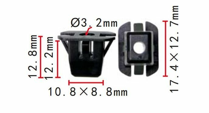 Клипса крепежная Vag 8K0837199: набор 10 шт