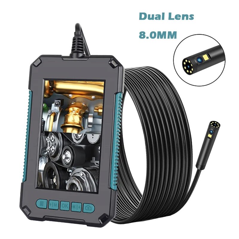 Эндоскоп с дисплеем 4.3" 8MM Dual Rigid, кабель 2м