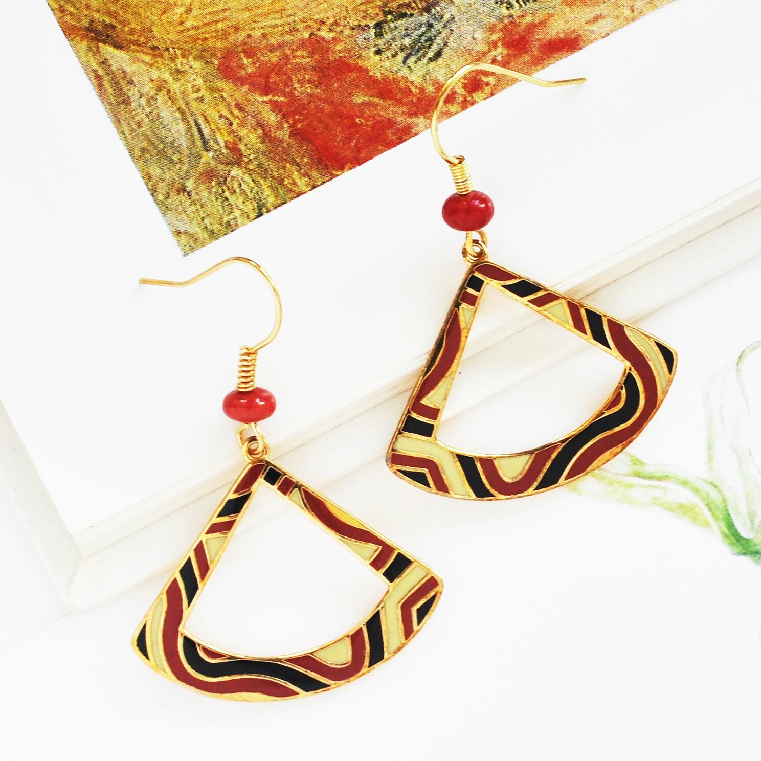 Серьги, эмаль