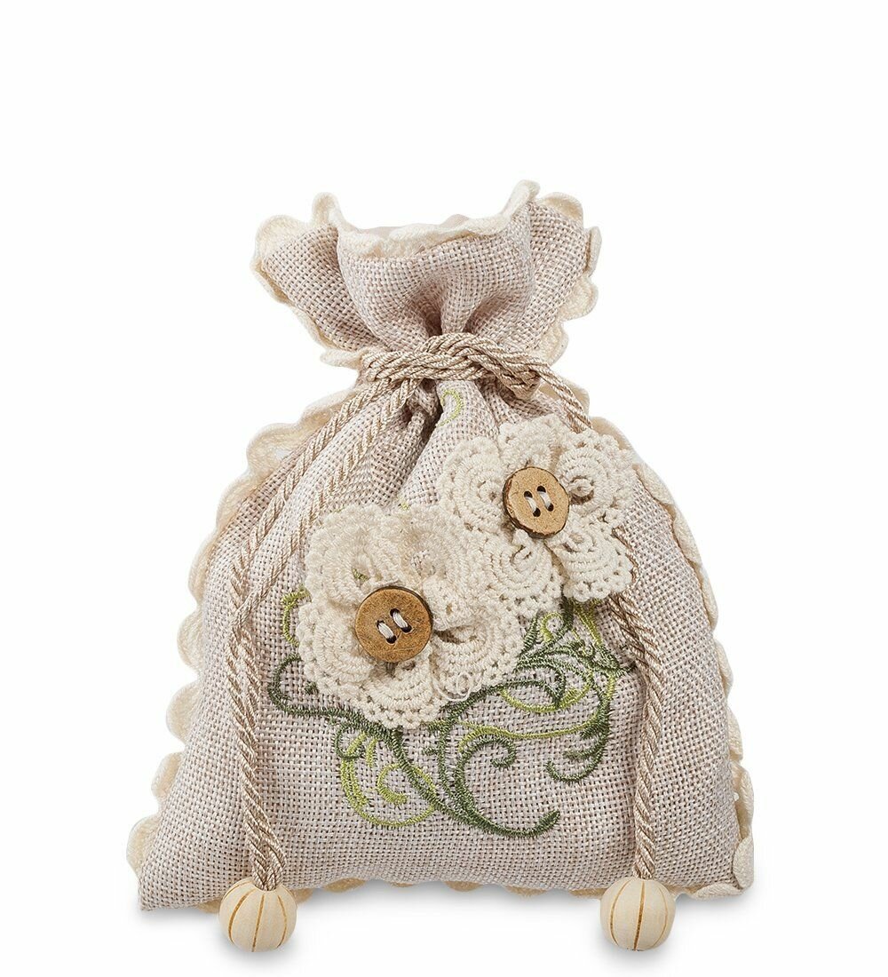 Мешочек подарочный из льна 'Полевые цветы'