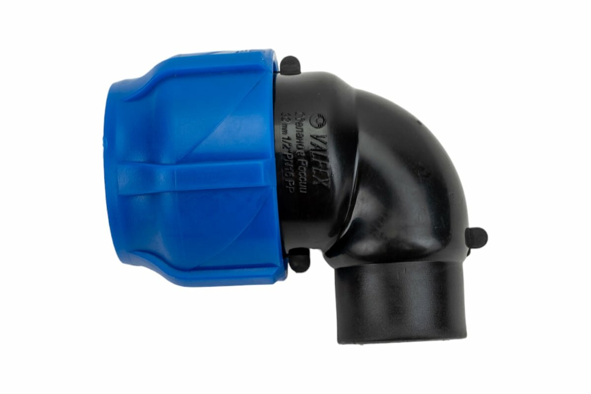 VALFEX компрессионный отвод ПНД с внутренней резьбой 32x1/2' 1210012332012 для труб