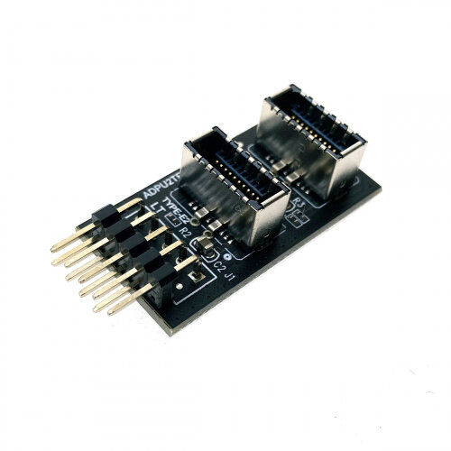 Переходник-разветвитель Espada с мат. платы 10pin Male to 2xtype E