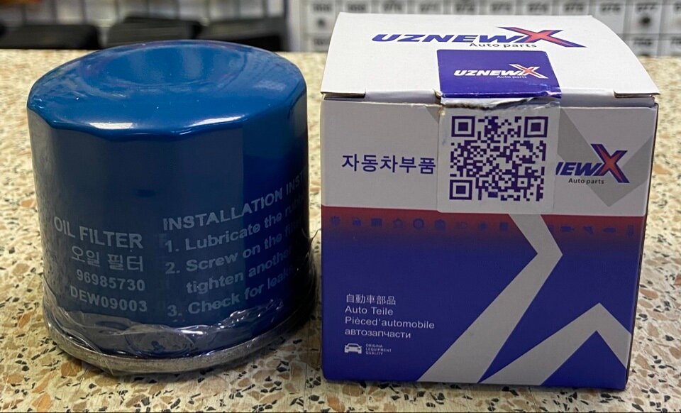 Фильтр масляный Chevrolet Cobalt, Aveo 1.2л, Spark 0.8л, Daewoo Gentra, Ravon R4 96985730 NBN