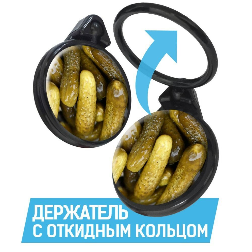 Кольцо-держатель Krutoff "Огурчики", для телефона, клеевое крепление