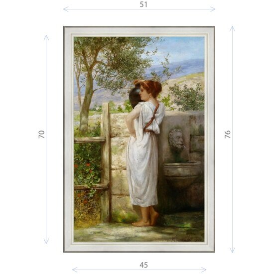 Картина Декор Депо Генриха Семирадского У колодца Матовая бумага в раме без стекла 76х51 см