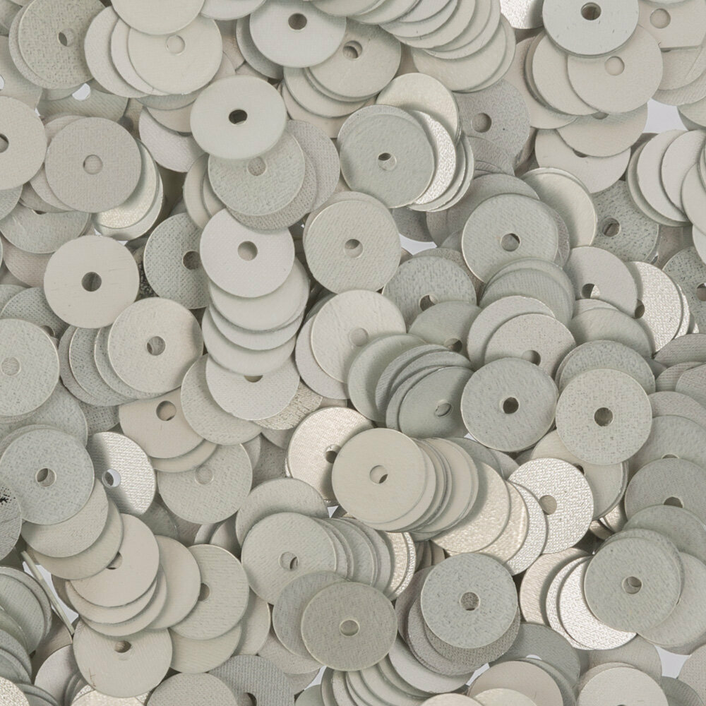 Пайетки Zlatka россыпью ZF-26 6 мм 5х10 г №002 серебристый