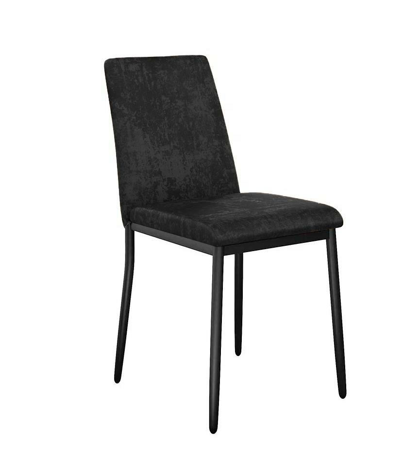 Комплект 2 шт. Стул для кухни DikLine 270 M18 черный, ножки черные, микровелюр