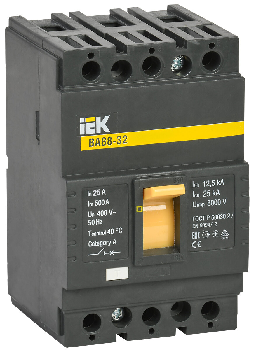 Автоматический выключатель IEK / ИЭК ВА88-32, 3Р 25А 25кА, SVA10-3-0025 / электроавтомат