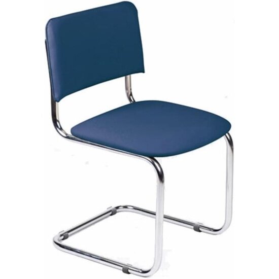 Стул для посетителей Attache UP_конференц Silwia каркас хром, к/з синий Z06