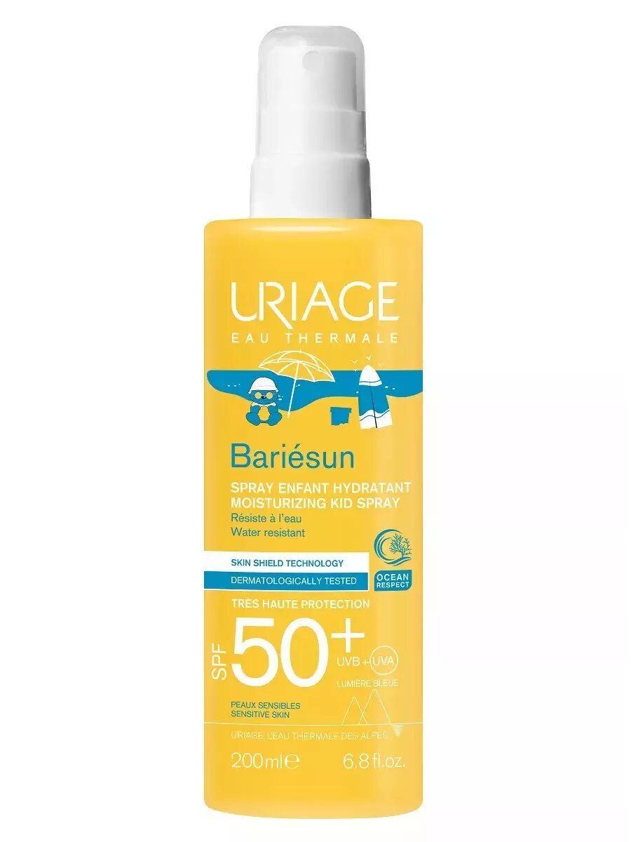 Солнцезащитный спрей Uriage "Bariesan", SPF 50+, для детей с 4-х лет, 200 мл