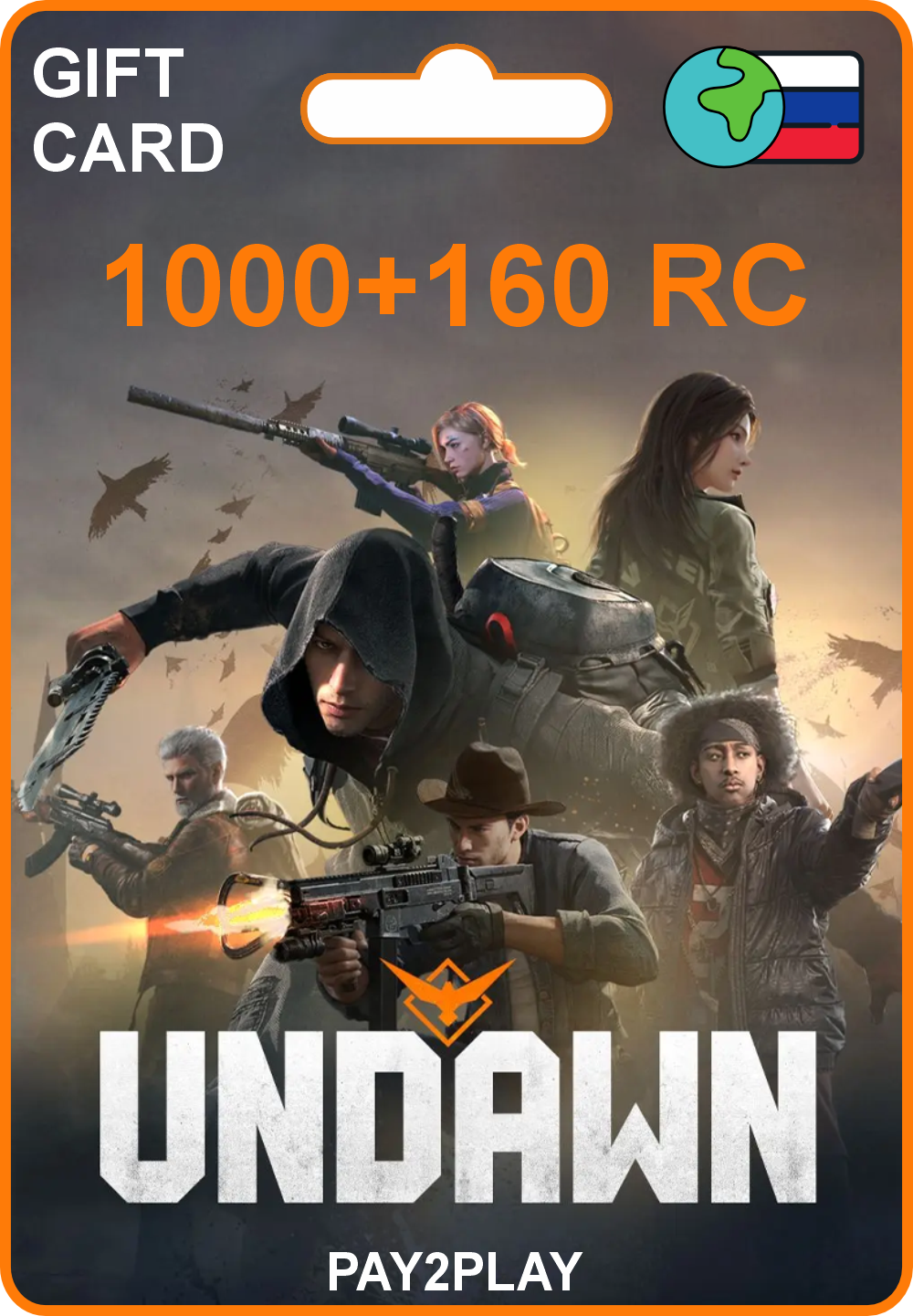 Игровая валюта UNDAWN 1160 RC / Все страны / Подарочная карта, пополнение счета / UNDAWN Gift Card