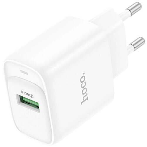 Адаптер питания USB-A 3.0А Hoco C140A White зарядка 18W QC3.0 - б/п белый