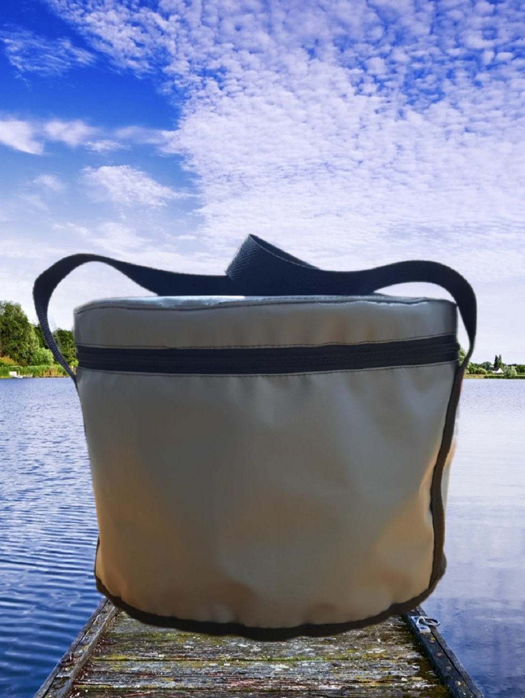 Ведро для замеса прикормки, объём 18 л, цвет: серый, ткань: ПВХ