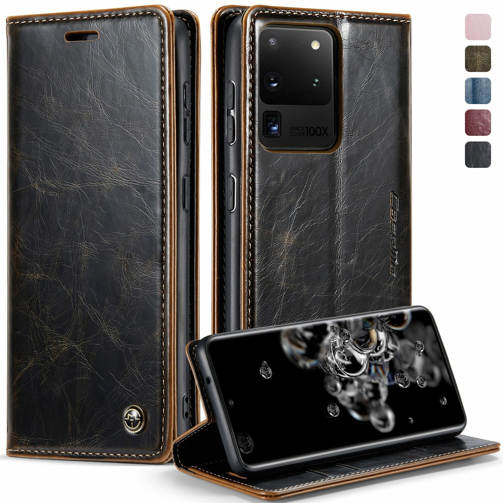 Чехол книжка CaseMe для Samsung Galaxy S20 Ultra (Самсунг Галакси С20 Ультра) Кожаный