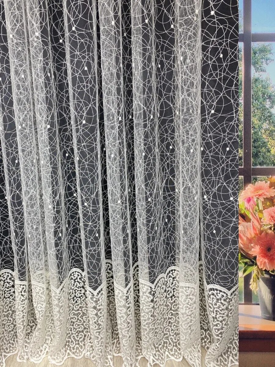 Тюль паутина сетка турецкий 300х200см.