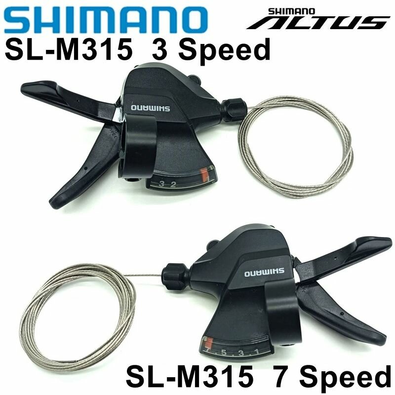 Шифтер (манетка) Shimano SL-M315, серия Altus, 3x7 скоростей, левый+правый, черный (1 пара)
