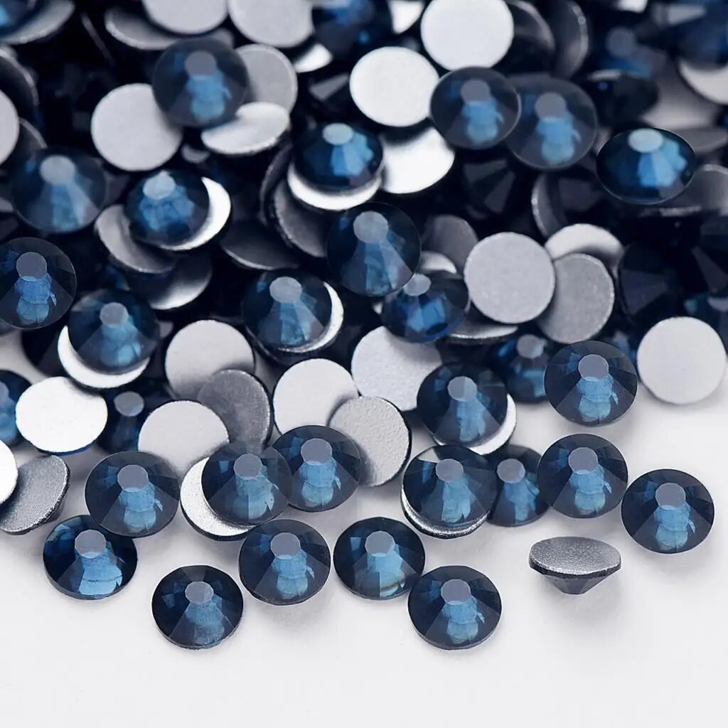 Стразы кристаллы горячей фиксации SS3-SS40 Темно-синий, SS20 1440pcs, H07Montana
