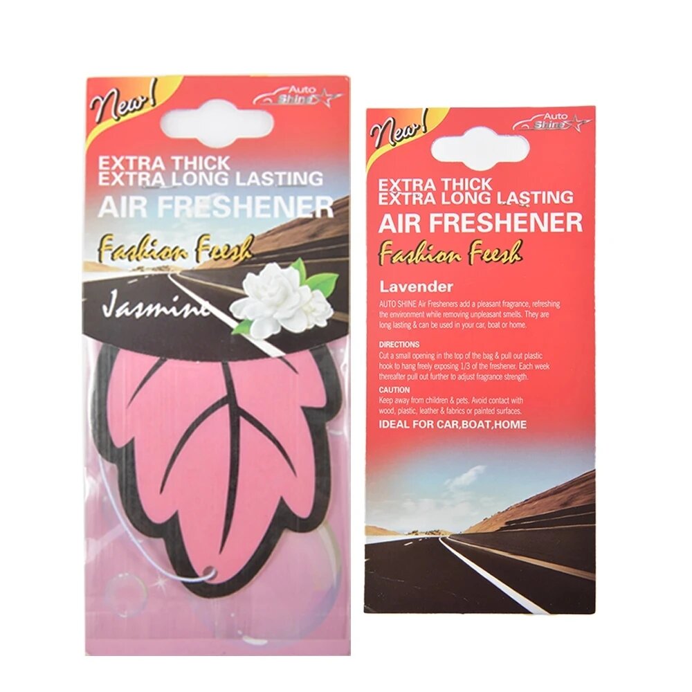 Автомобильный освежитель воздуха, натуральный Ароматизированный Чай, бумага, авто подвесные Ванильные духи, таблетки, ароматизатор в форме листа, автомобильные аксессуары для интерьера 1 Piece Jasmine