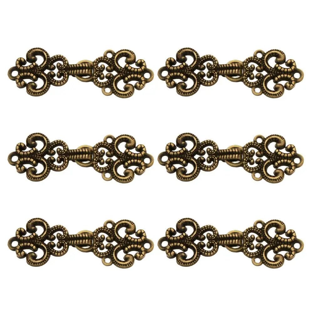 6 шт, металлические китайские кнопки-лягушки