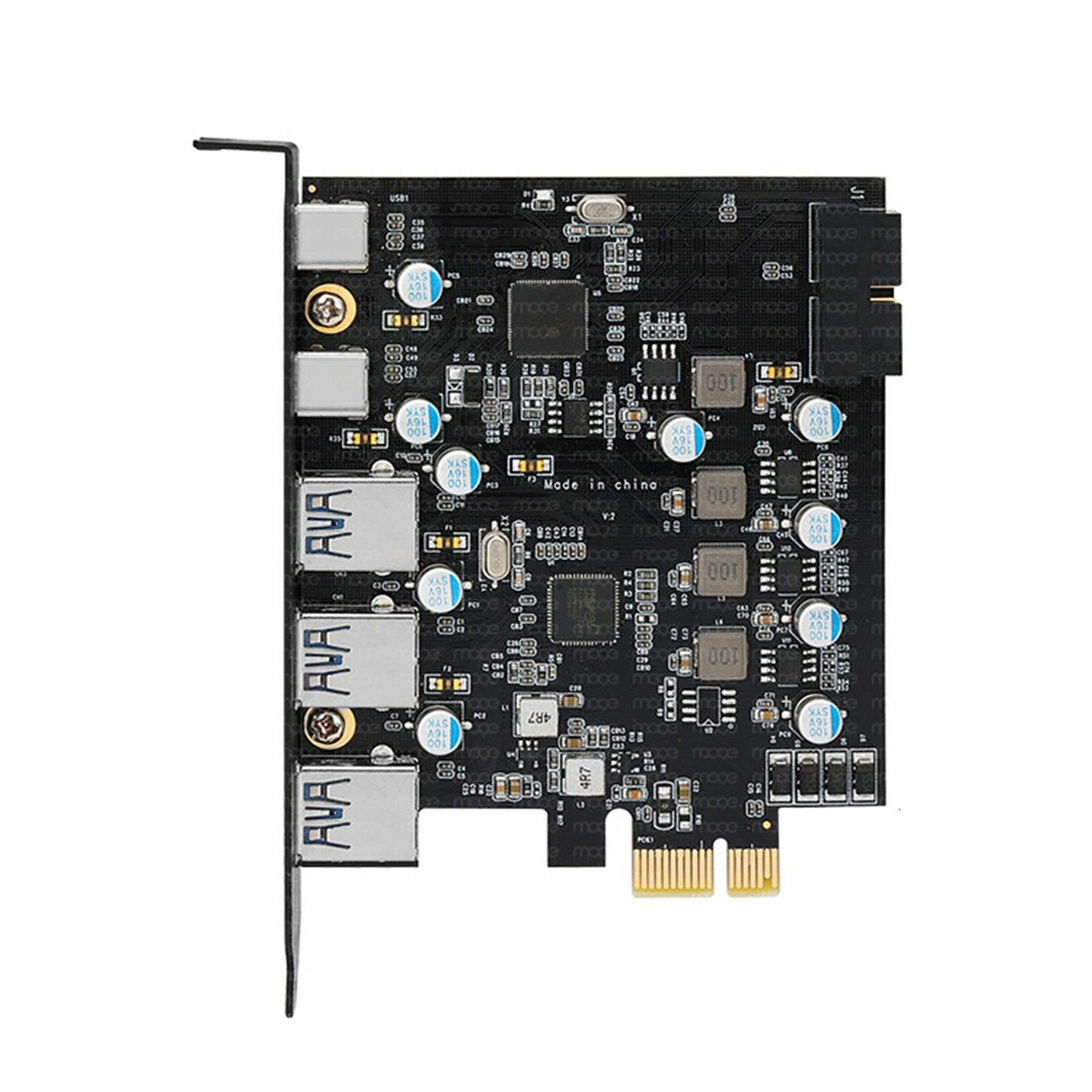 Карта-адаптер PCI-E на 5 портов USB 3.0 Type C MyPads