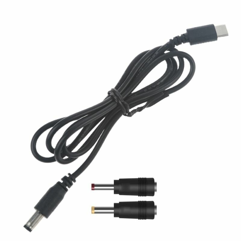 Кабель питания USB-C на DC 5.5x2.1 мм с адаптерами