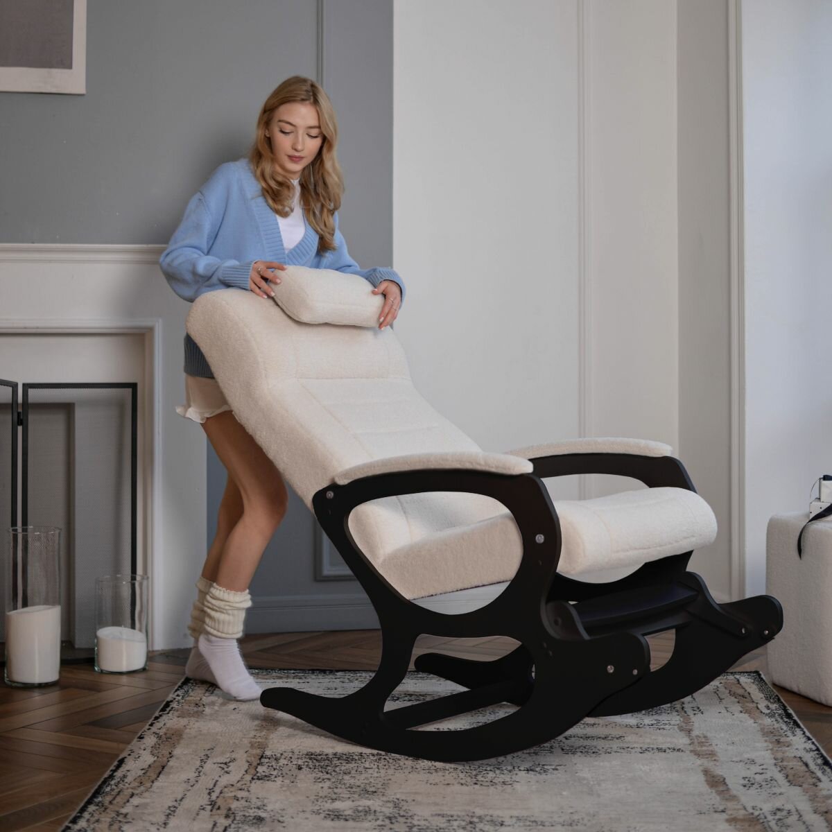 Кресло качалка букле