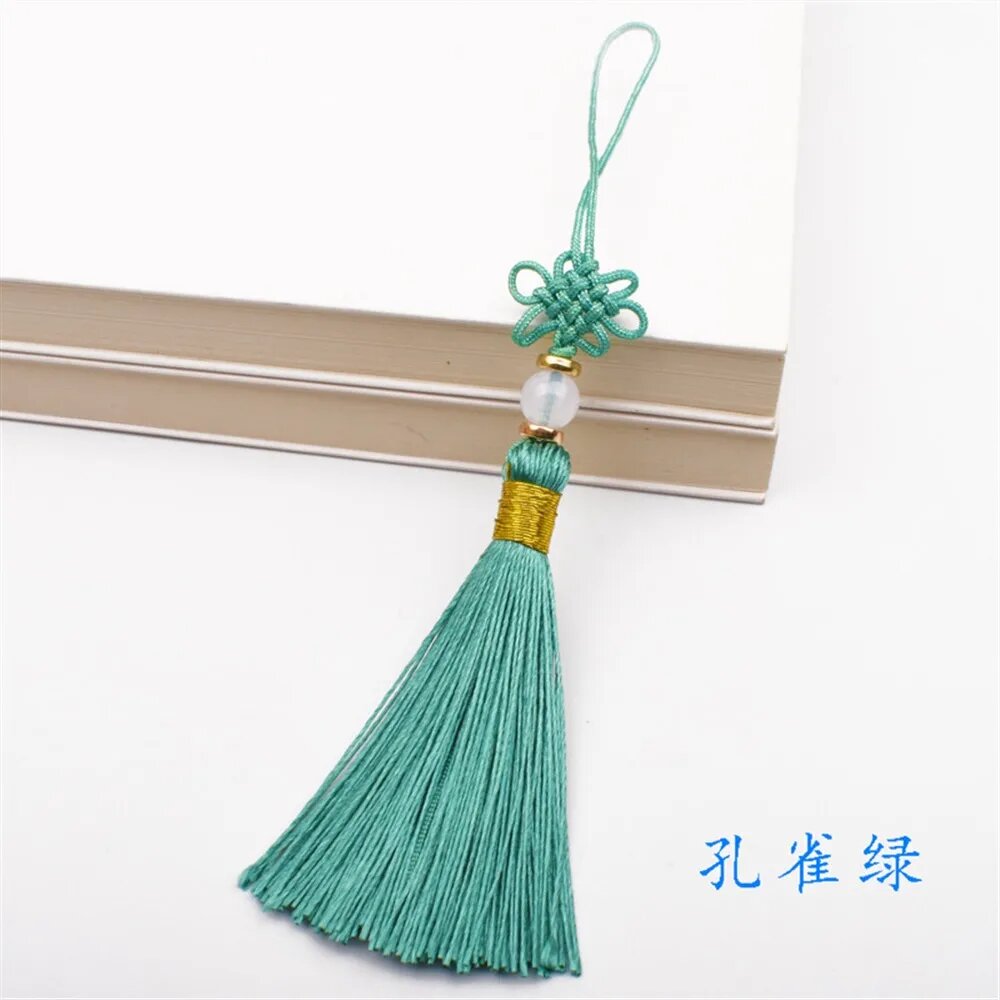 Китайские узлы с кисточками и бусинами QIMONTON Изумрудный, 5pcs, ZZZGJLS kong lv