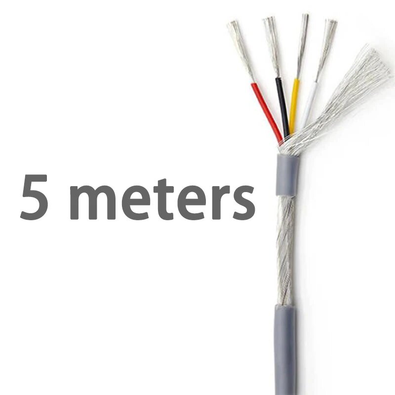 Экранированный провод 5 жил, 22AWG, 5 метров, Grey