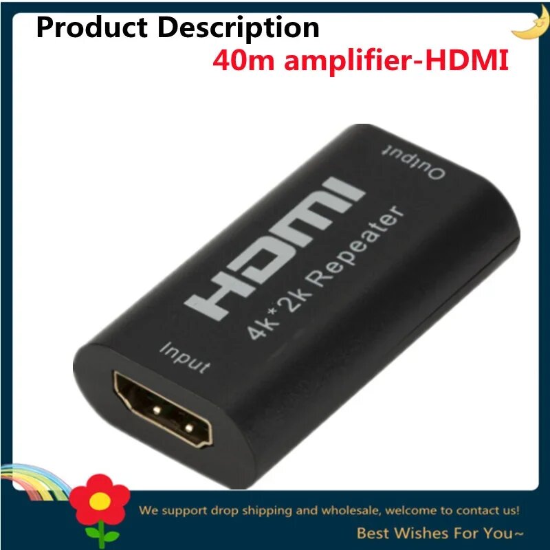 Мини-усилитель сигнала GRWIBEOU 4K x 2K HDMI до 40 М V1.4 3D 1080P HD