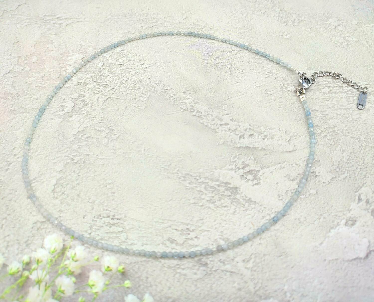 Чокер, аквамарин