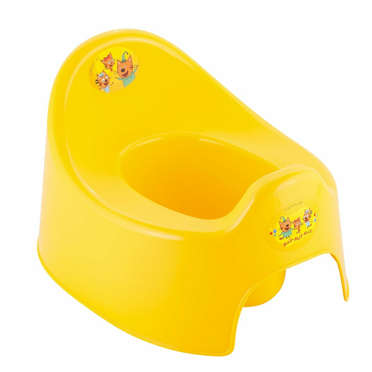 Горшок детский Plast Team Baby Три Кота, 285 x 237 x 180 мм, желтый