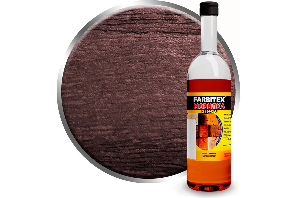 Farbitex морилка неводная Красное дерево 0,5 л, 0,42 кг код 4100017690 для древесины