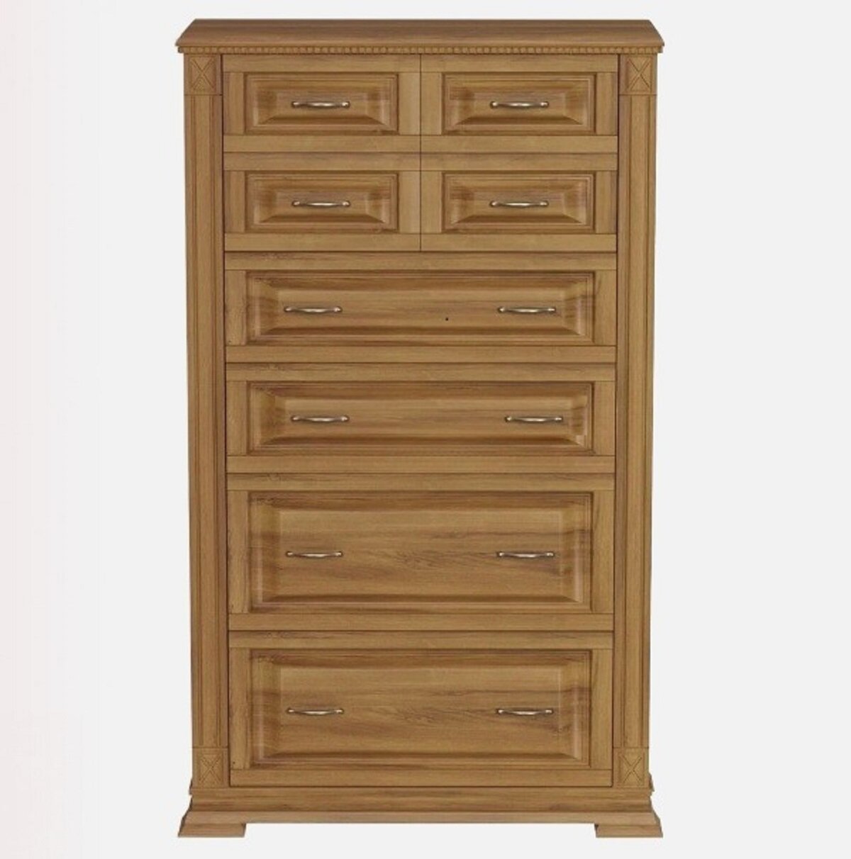 Комод для хранения вещей из массива сосны Верди PREMIUM 222, 90x40x150 клас. орех 2