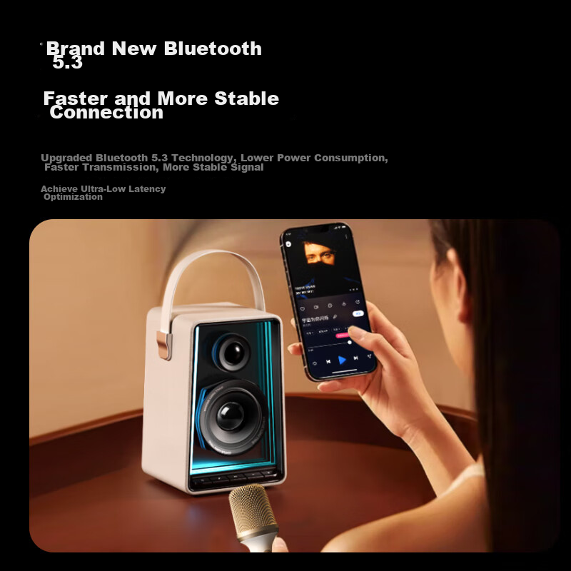 Портативная Bluetooth-колонка Philips All-in-One Karaoke Machine с микрофоном, цвет белый