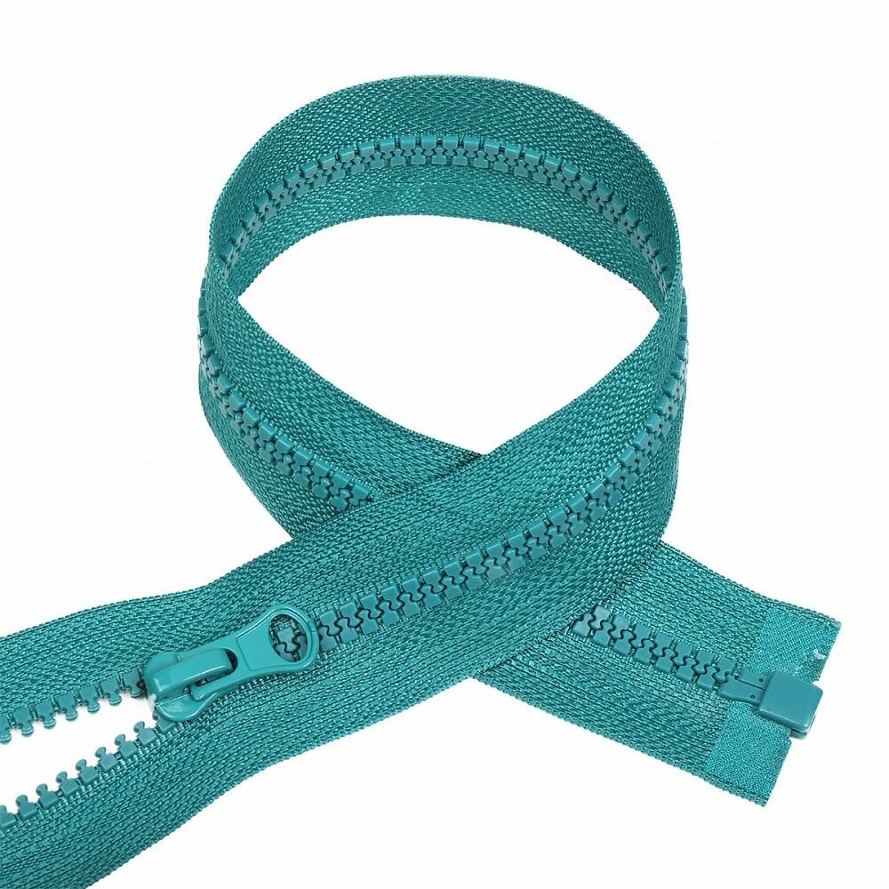 Молния MaxZipper тракторная, 1 замок, усиленные звенья, 50 см, цвет S020, темно-бирюзовый, упаковка 50 штук