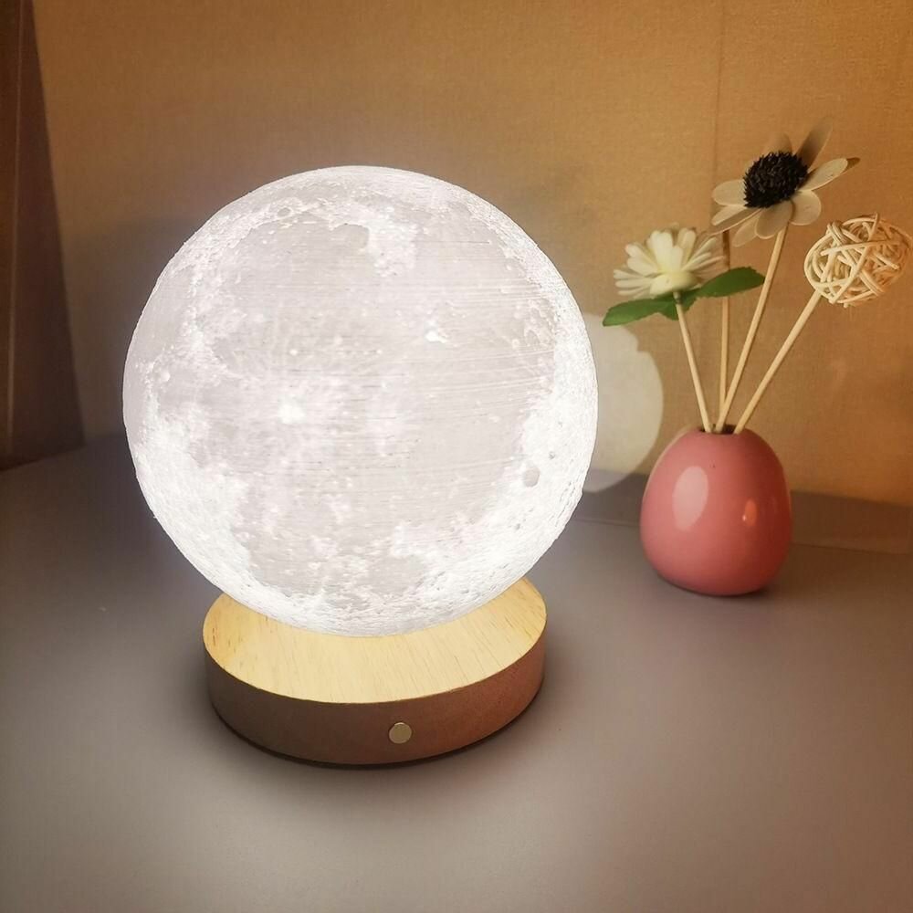 Парящий глобус Луны 3D d 18 см дерево GlobusOff-1 шт