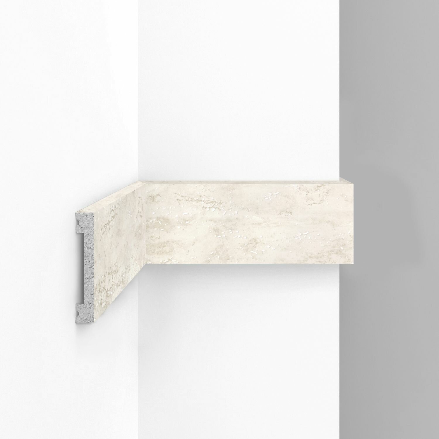 Молдинг D157-1633 для стен, на потолок, декоративный плинтус, Decomaster 1 шт, 66х13х2000 мм