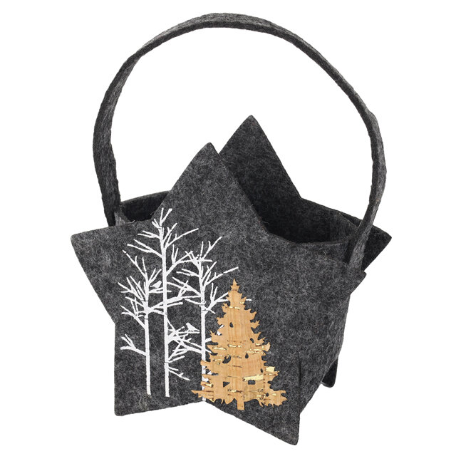 Сумка для подарков Звездочка - Лесная ночь 16*16 см, фетр, Breitner, 22-170